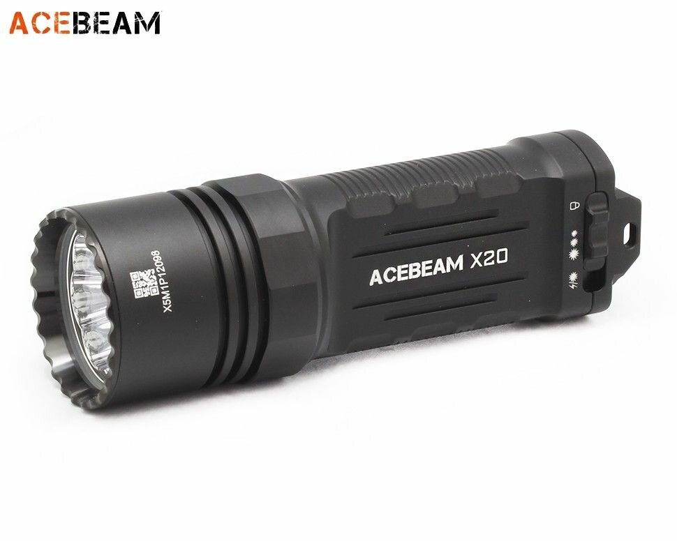 Фонарь Acebeam X20 Black, Luminus SFT-25R HI, 645 метров, 8000 люмен (Комплект)