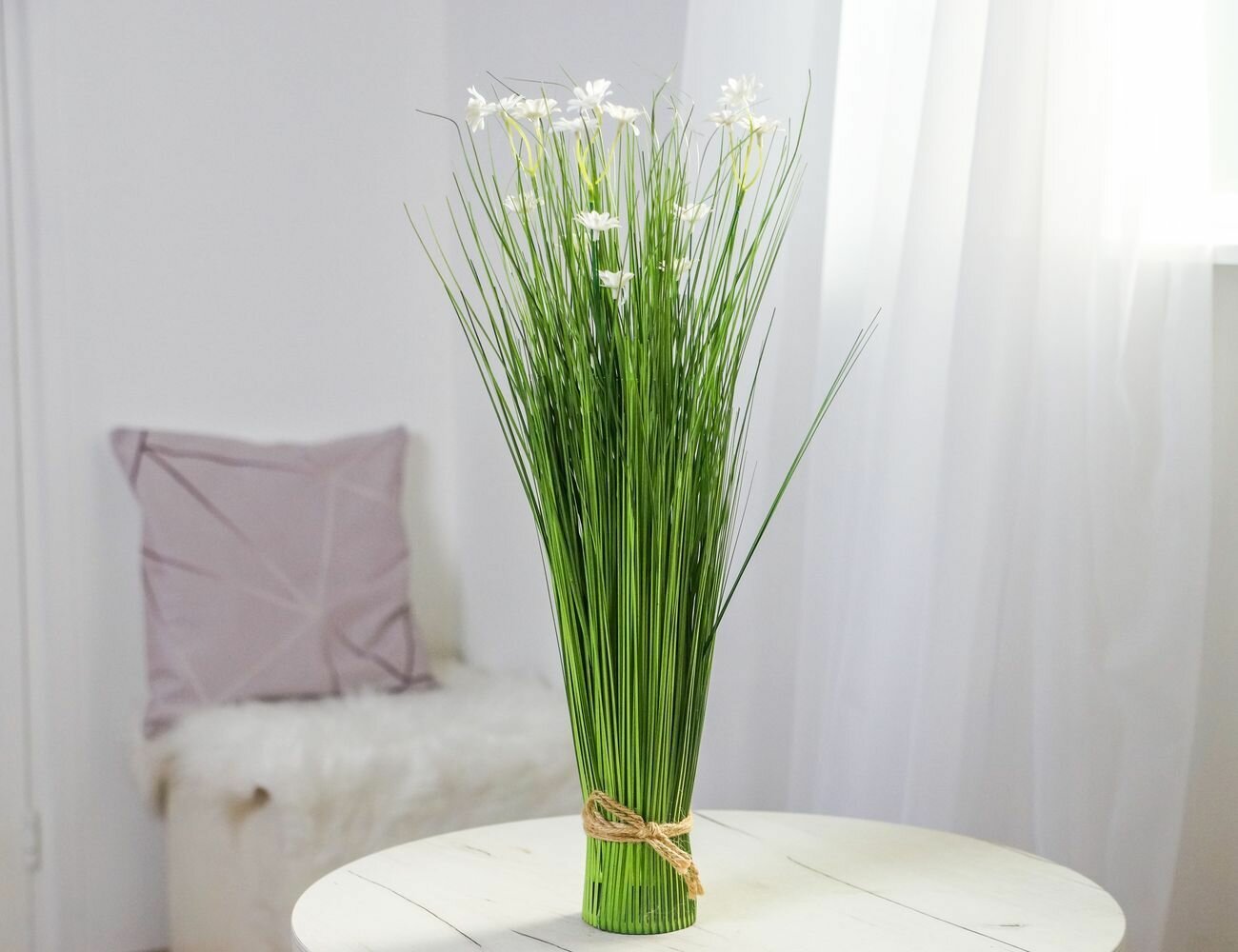 Искусственный букет аллиум 'летнее цветение', белый, 55 см, Koopman International 317354050-3