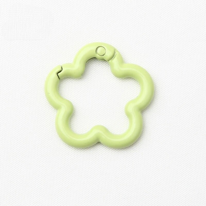 Металлические застежки-когти-лобстеры с цветочком 1 шт.