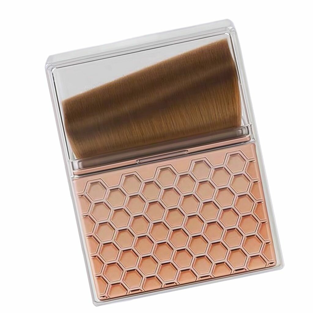 Кисти для макияжа, Портативная V-образная кисть для тонального крема - розовое золото