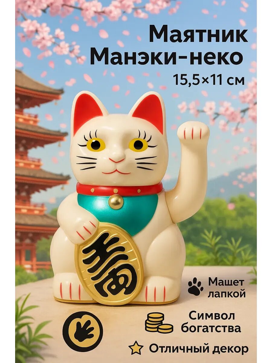 Маятник настольный манэки-нэко