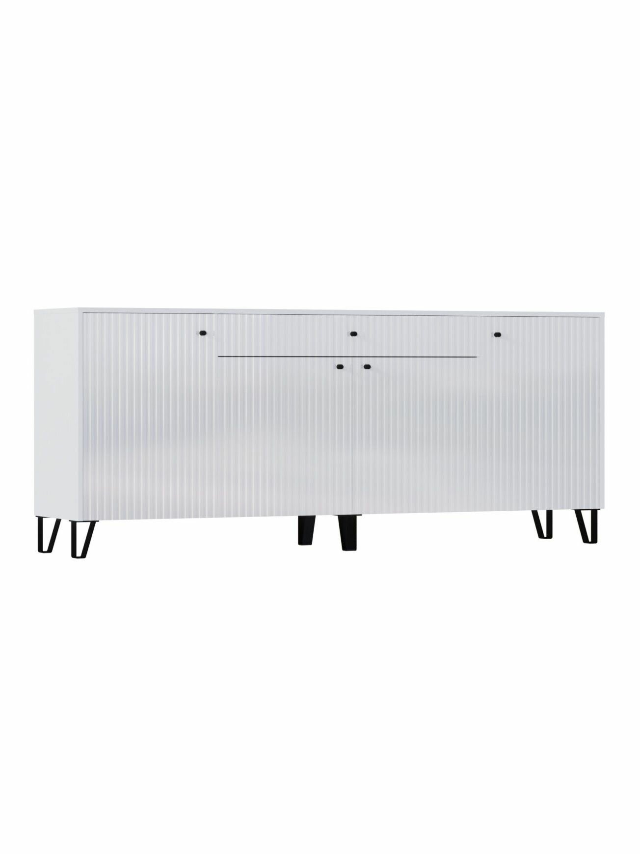 ARNIKA Комод для одежды Оливия, 200х42.6х83 см, Белый Глянец холодный