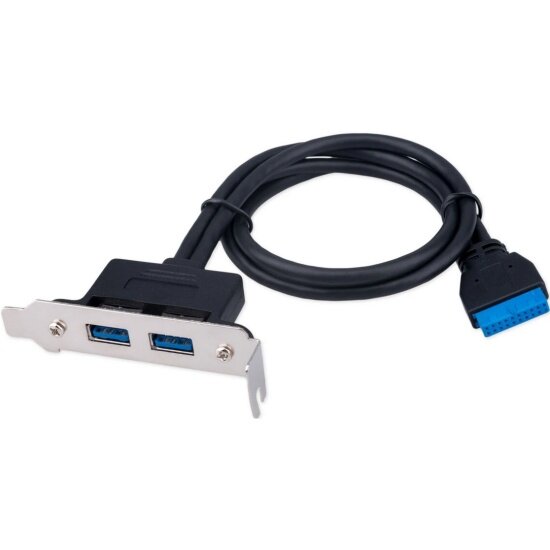 Планка USB 3.0 Cablexpert , 2 порта USB (CC-USB3-RECEPTACLE-LP)