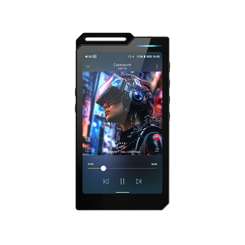 HiBy R4, Lossless Android Music Player, HiFi Portable MP3 Player, DSD Decoding, Qualcomm 665, Android 12, Class A Amplifier, Black