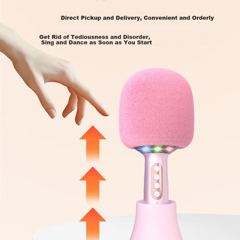 Soaiy Wireless Microphone Desktop Stand Base Pink