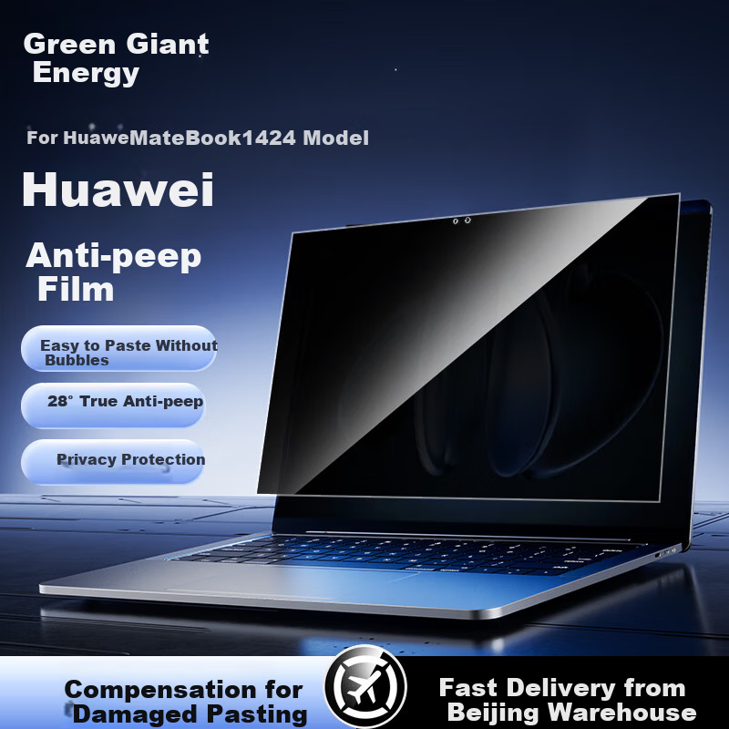 Llano Privacy Screen Protector for Huawei MateBook 14 - Anti-Spy Film for Laptop Screen, Anti-Fingerprint Desktop Privacy Filter, Easy to Apply
