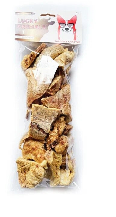 Лакомство для собак Lucky Animals "Легкое говяжье М", 70г, 1 пачка