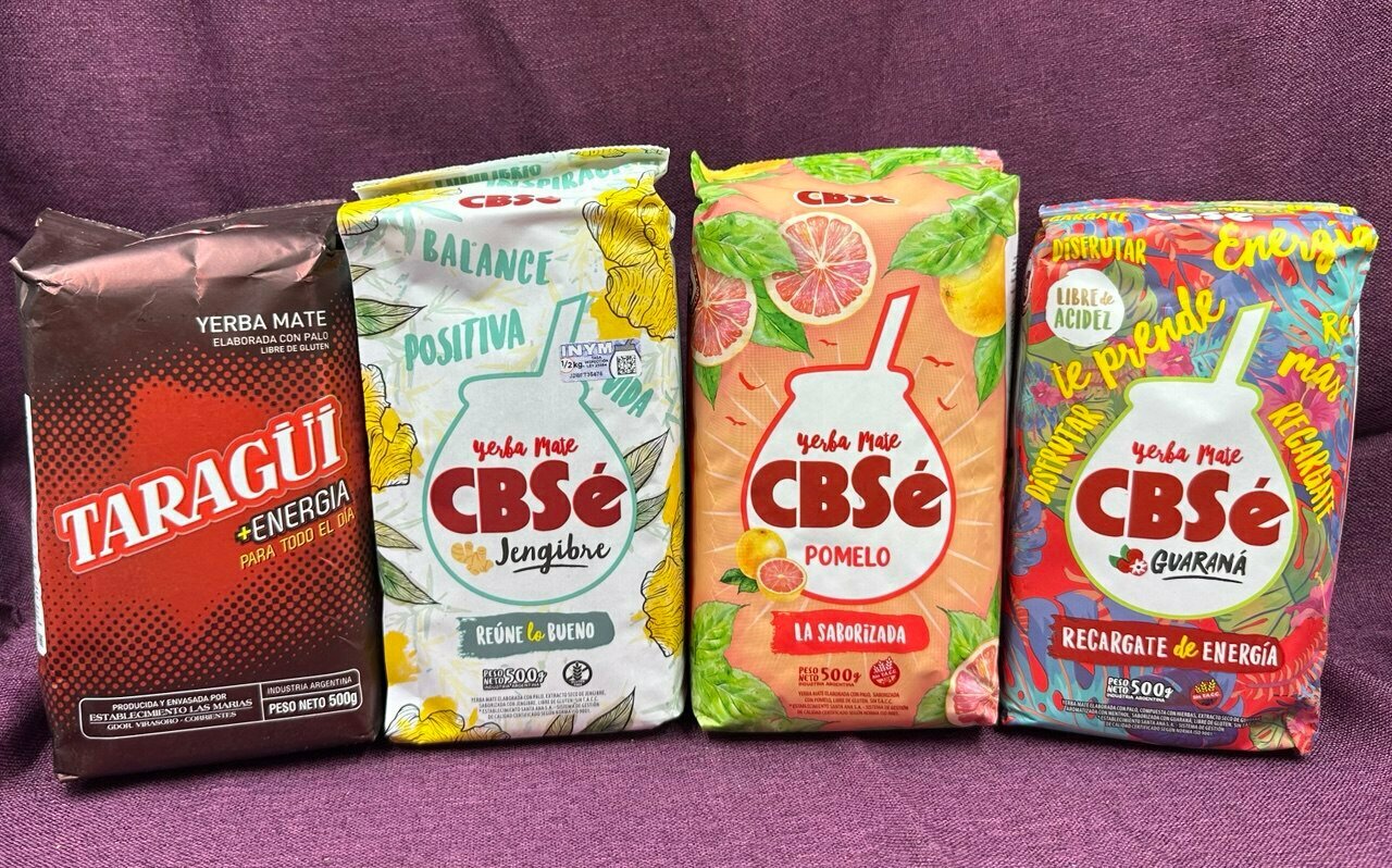 Чай йерба мате, набор N1: 4 сорта из Аргентины. 4 упаковки по 50 грамм