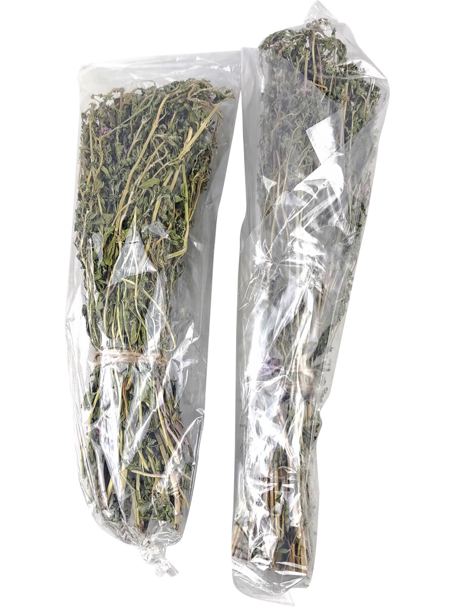 Набор травяных веников из мяты горной Суши Веник (2 шт.), урожай 2025