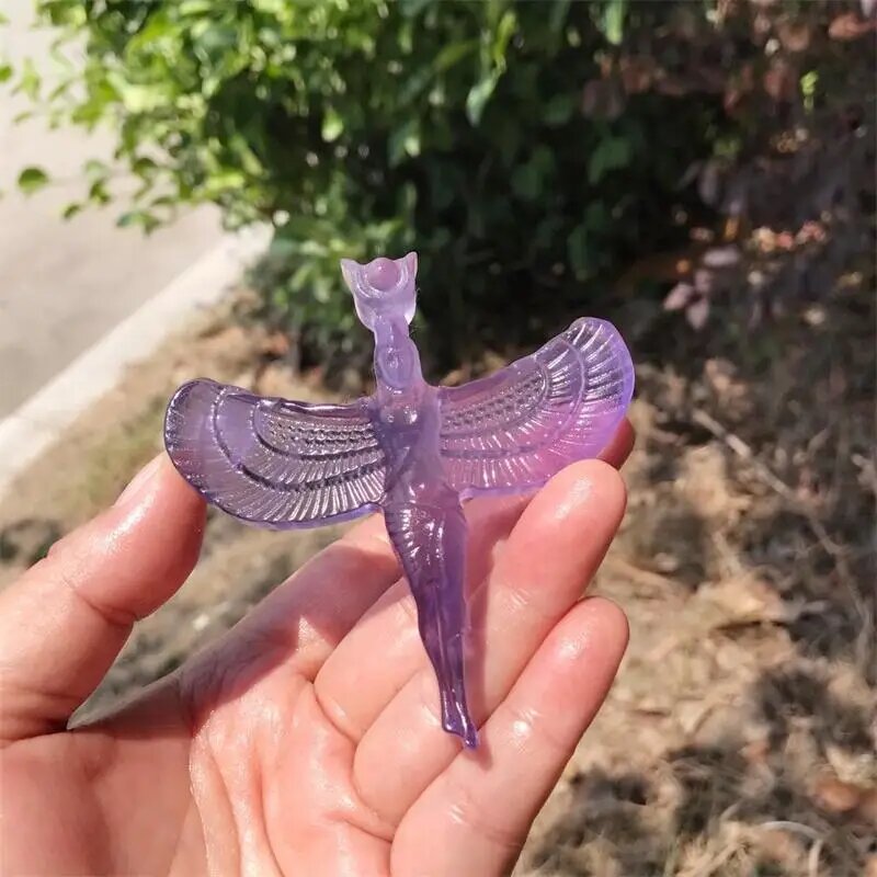 Синий флюорит, богиня, ручная работа