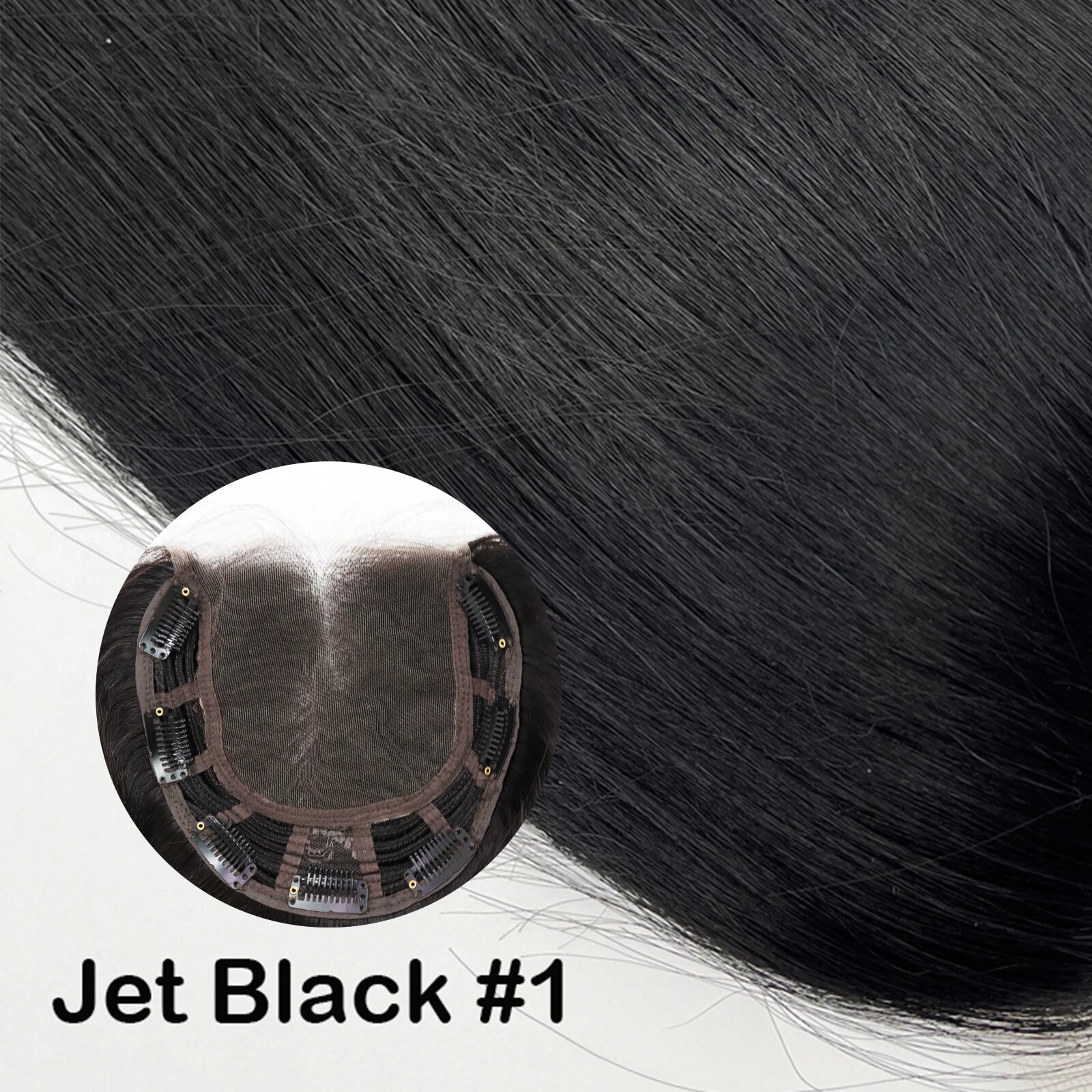VENUSENT прозрачный кружевной топпер из европейских волос 26 дюймов Jet Black, 6x6inch, 8 дюймов