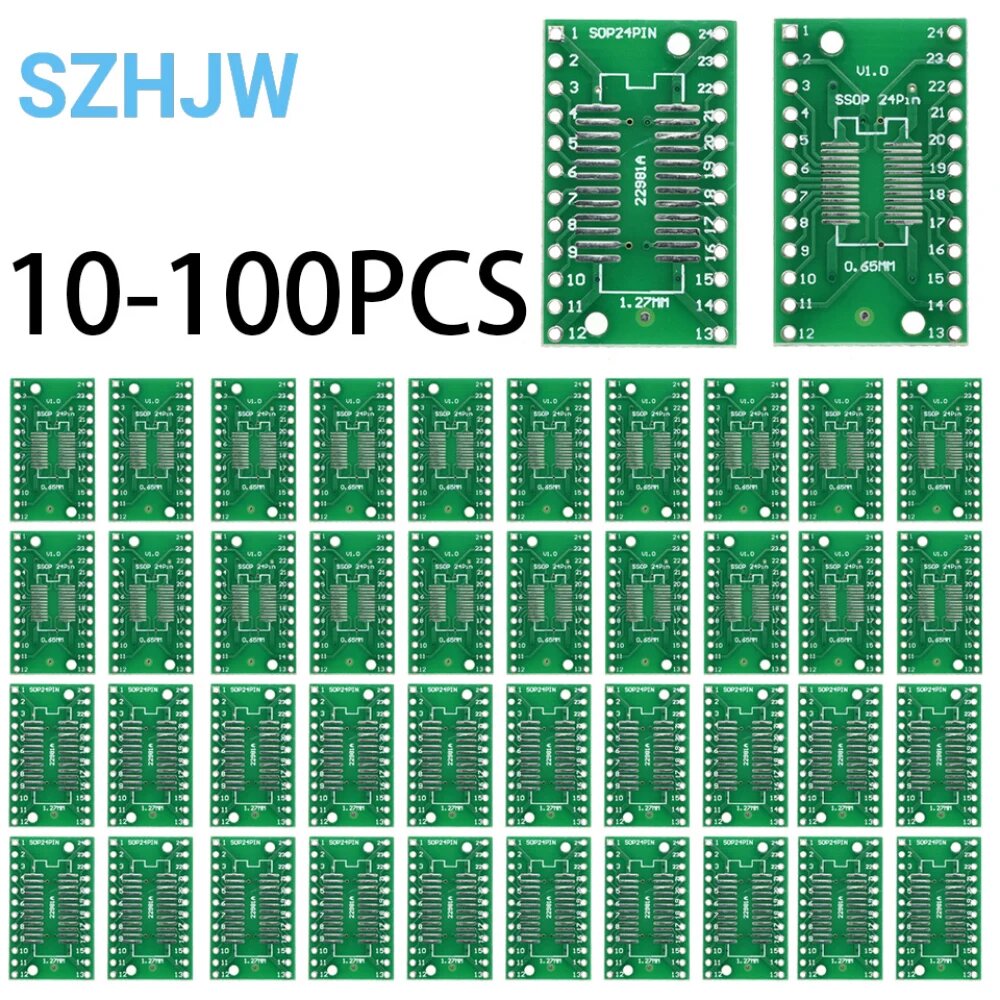 Плата адаптера SZYTF SOP24 SSOP24 TSSOP24 до DIP24 10PCS