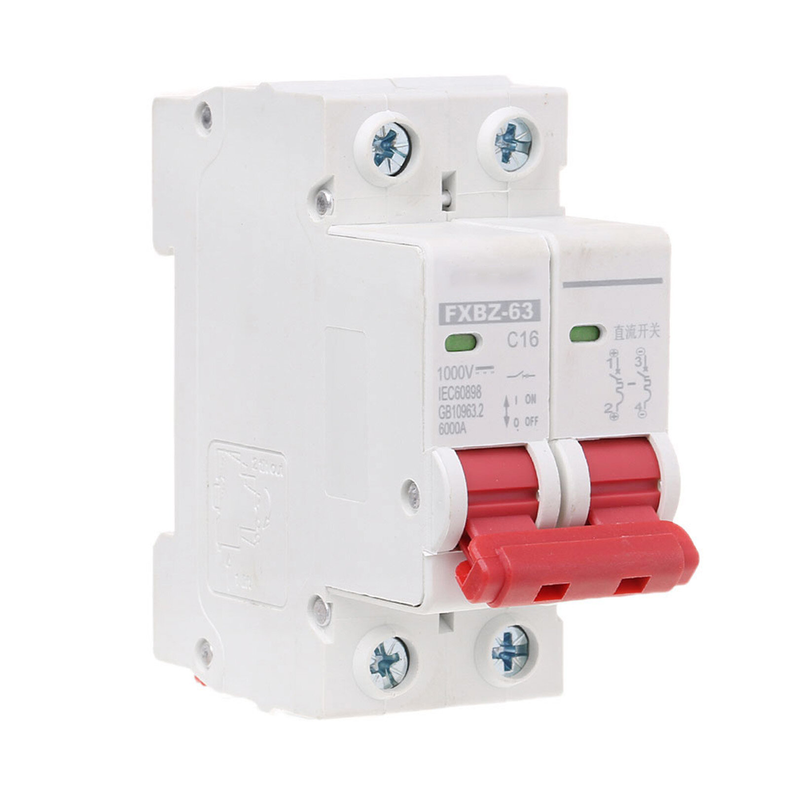1000 В мини -выключатель Mini Circuit Montring 35 -мм пропускной способности DIN RAIL