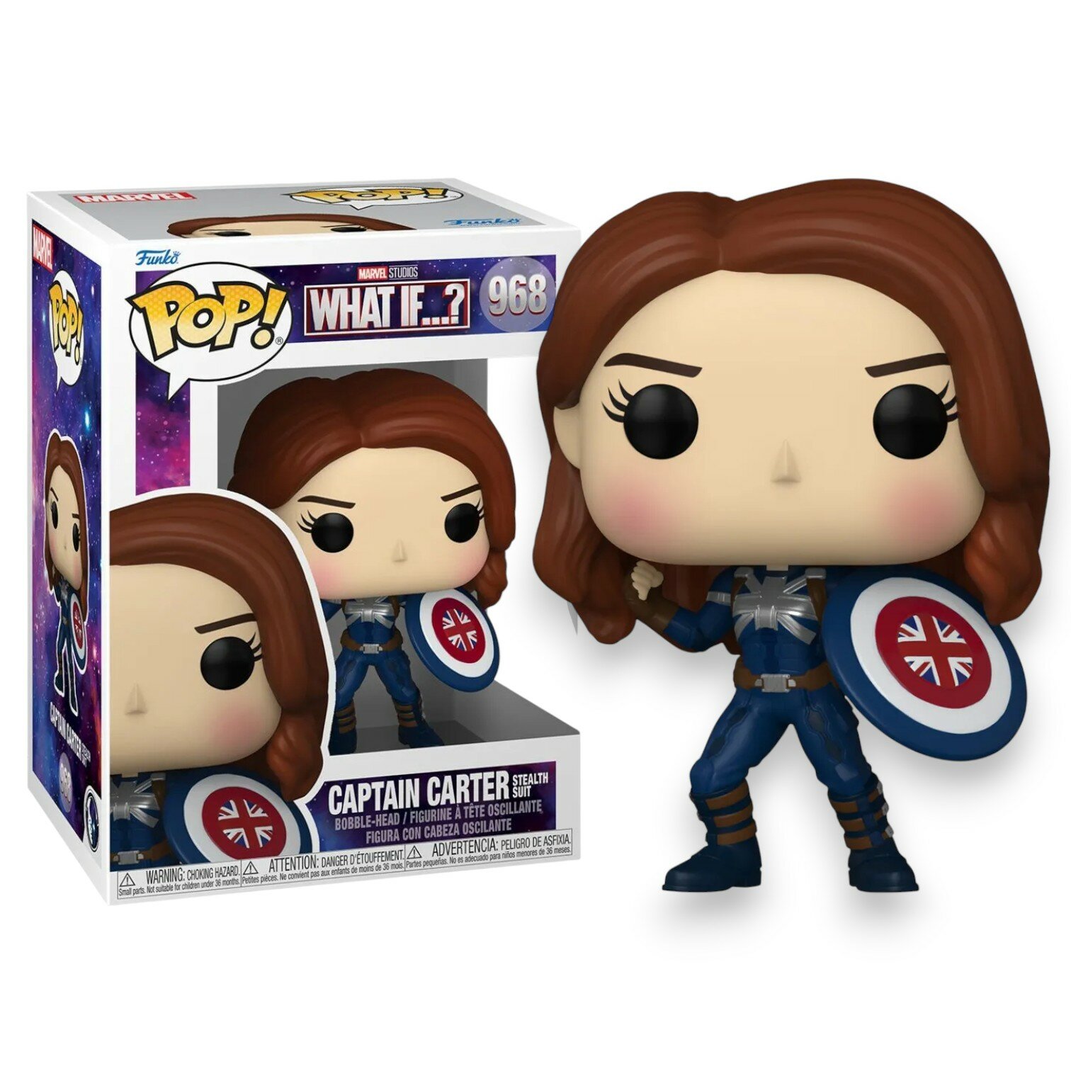 Фигурка Funko Pop! коллекционная Капитан Картер "Мстители Marvel Что если?", оригинал (Фигурка Фанко Поп)