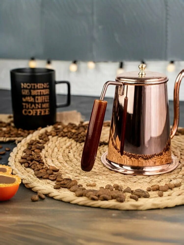 ALFIQ Кофейник "медный кофейник для сервировки кофе ручной работы", 450 мл