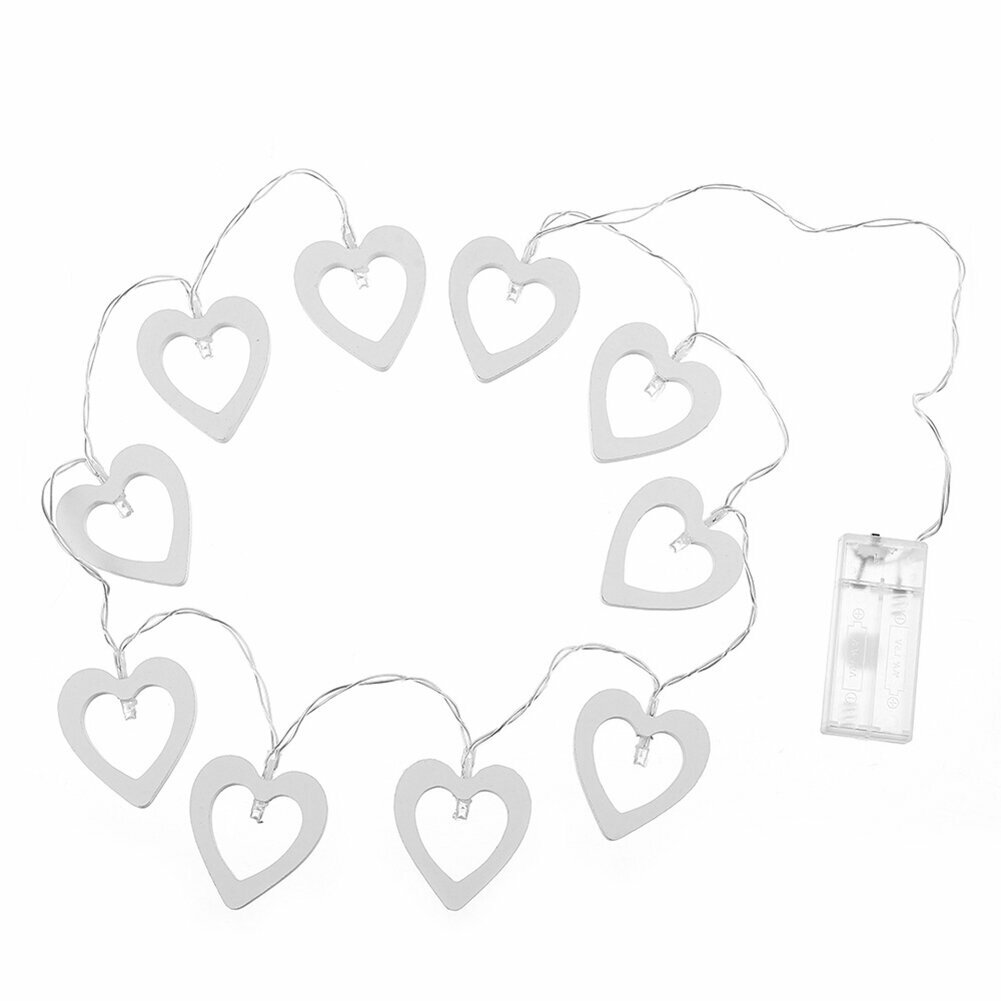Светодиодные гирлянды в форме сердца с батарейным питанием для украшения вечеринок на открытом воздухе и в помещении, освещение праздничного сезона, водонепроницаемость и энергоэффективность