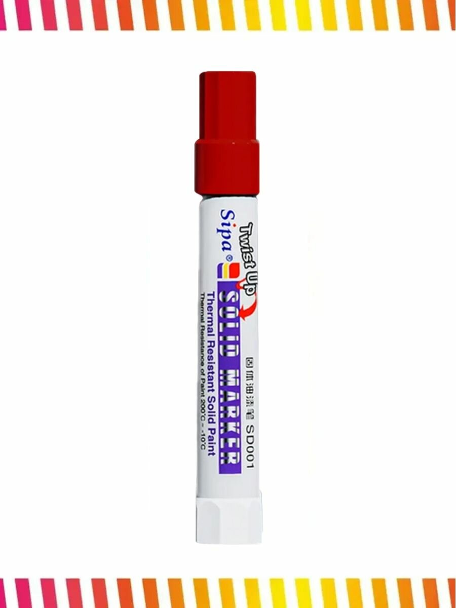 Маркер восковой Sipa solid marker красный для граффити
