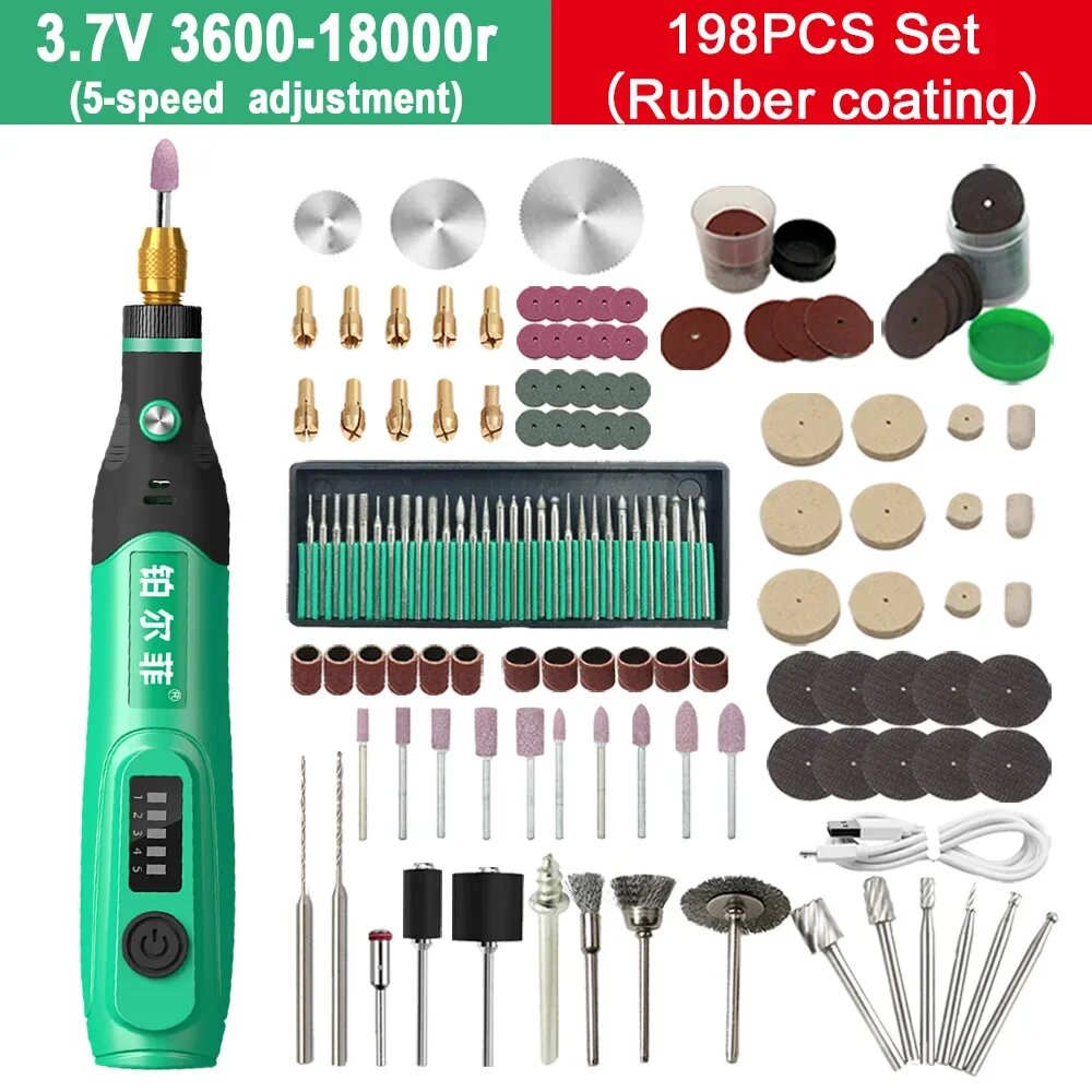 Аккумуляторная электрическая дрель 5000-19500r, 4,2 в, Гравировальный аппарат, перезаряжаемая дрель, инструмент, микровращающийся инструмент, гравер, набор электрической дрели