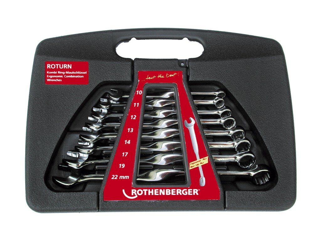 Набор ключей накидной/рожковый ROTHENBERGER 10-22 мм, 8 шт.