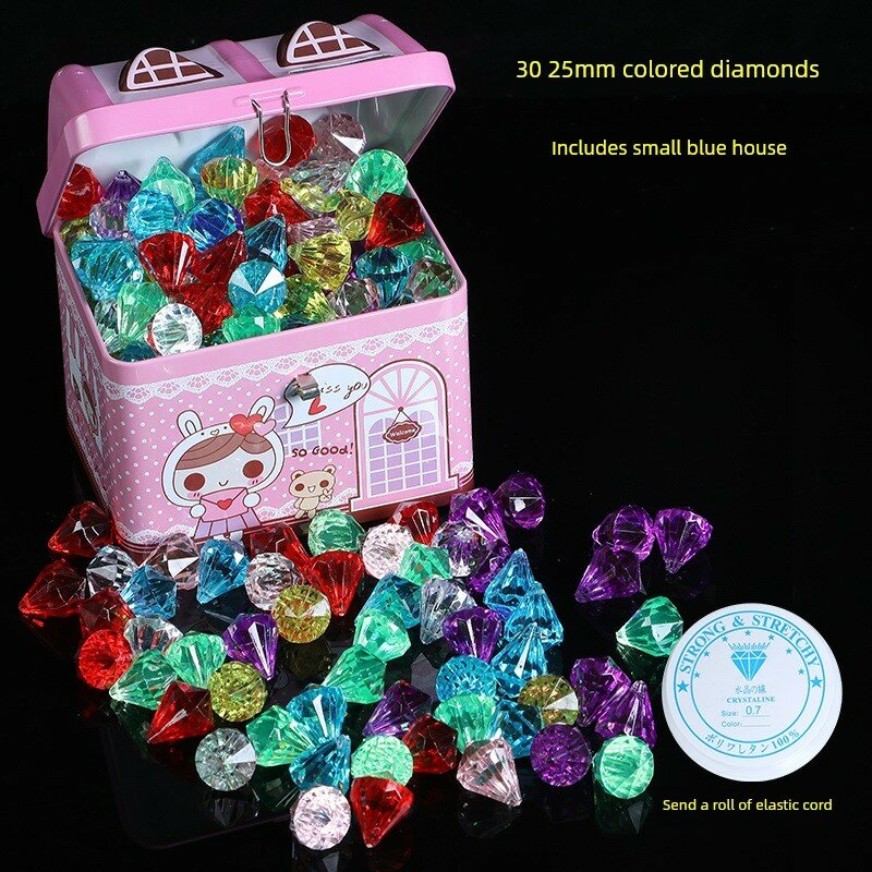 Детские игрушки из драгоценных камней для девочек 3-7 лет, кристалл-бриллиант, принцесса, разноцветные, ручной работы,