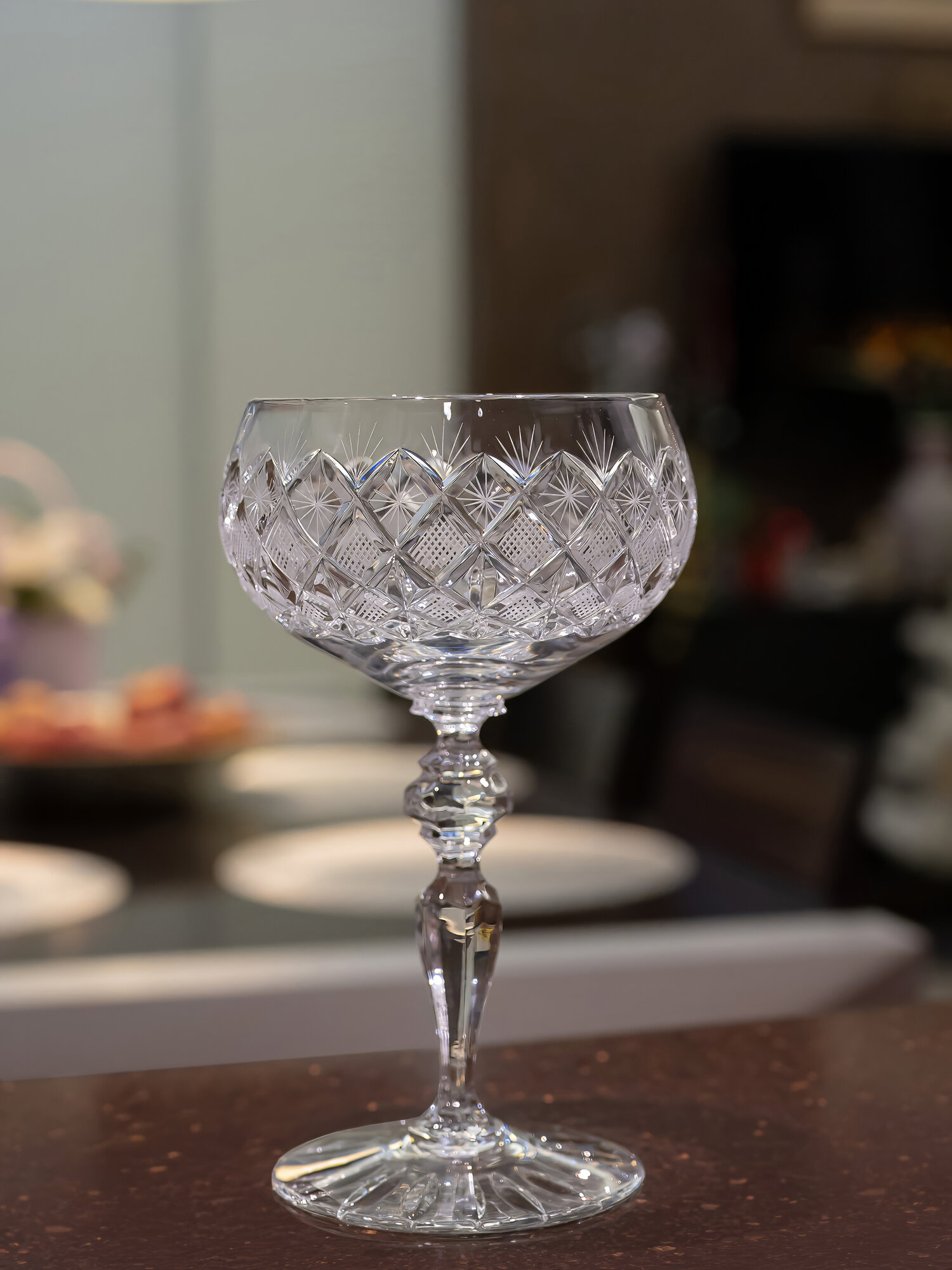 Хрустальная ваза на ножке для варенья, для подачи и сервировки стола, Неман 9331/1 900/103