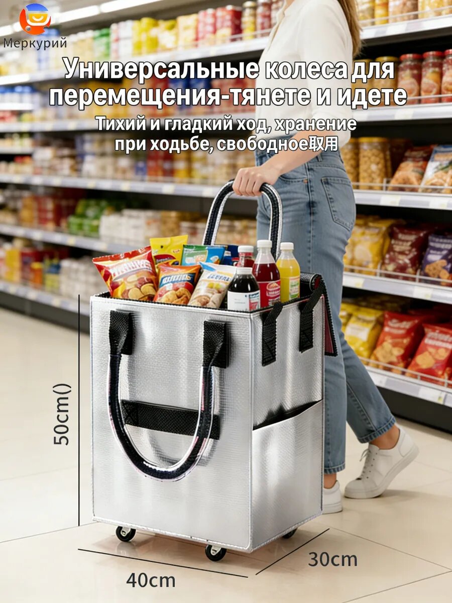 Универсальная тележка-трансформер сумка для рынка пикника