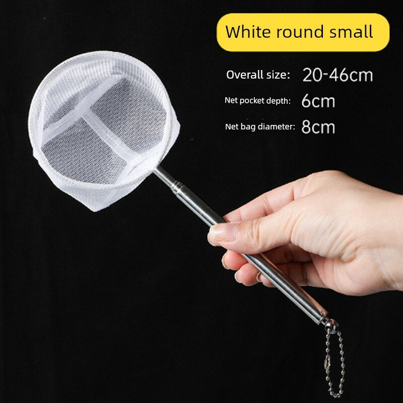 Рыболовная сеть 3D, выдвижная, круглая и квадратная, для ловли рыбы, креветок и мелких рыбок, аквариумная сетка для