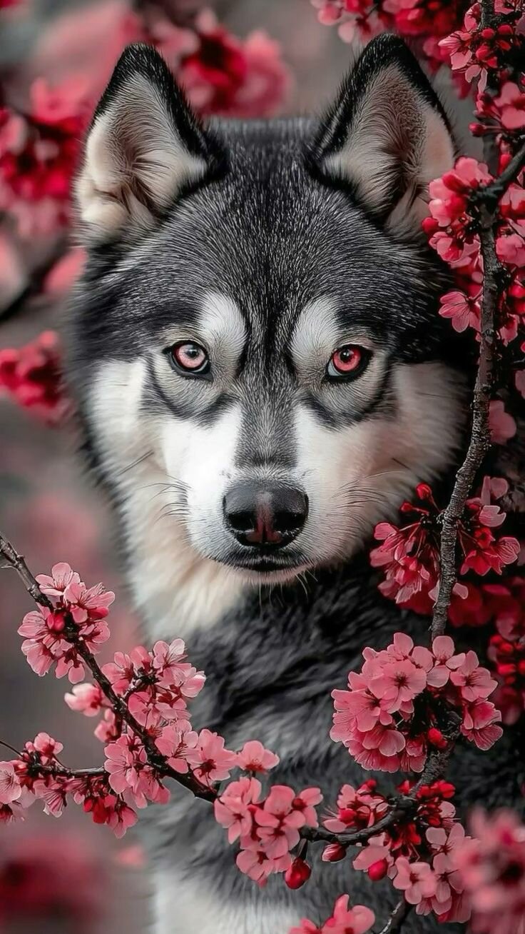 Алмазная живопись с изображением хаски, 5D, круглая, 40x50 см. Произведено компанией Brose Art.