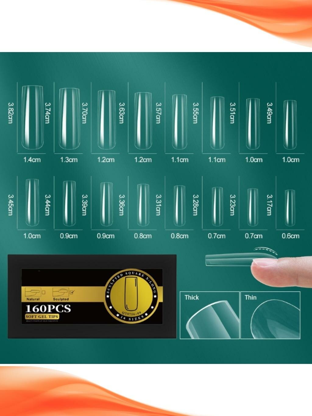 Гель-наращивание ногтей французский стиль прозрачное, 09