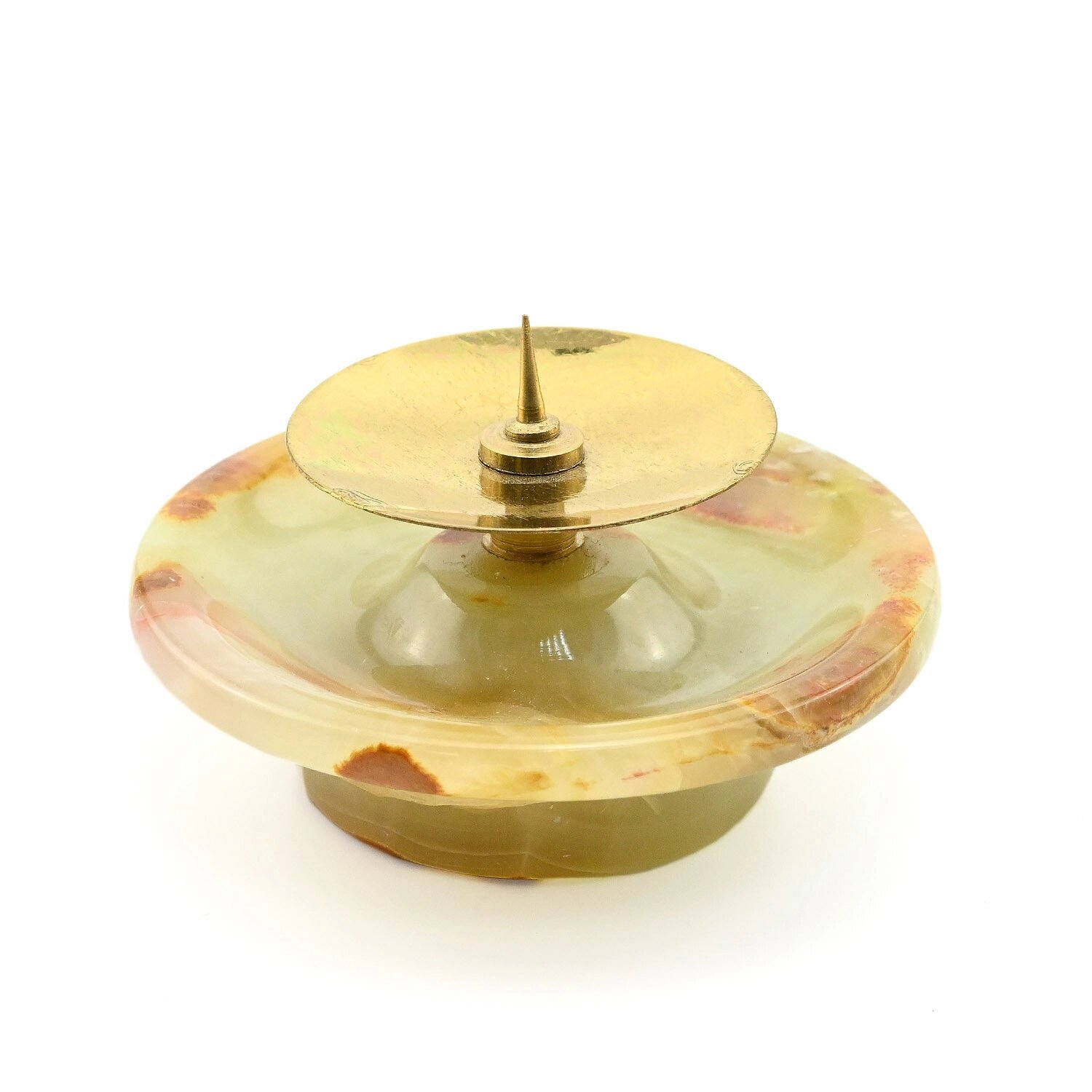 Подсвечник из оникса с чашкой 60*60*30 мм .