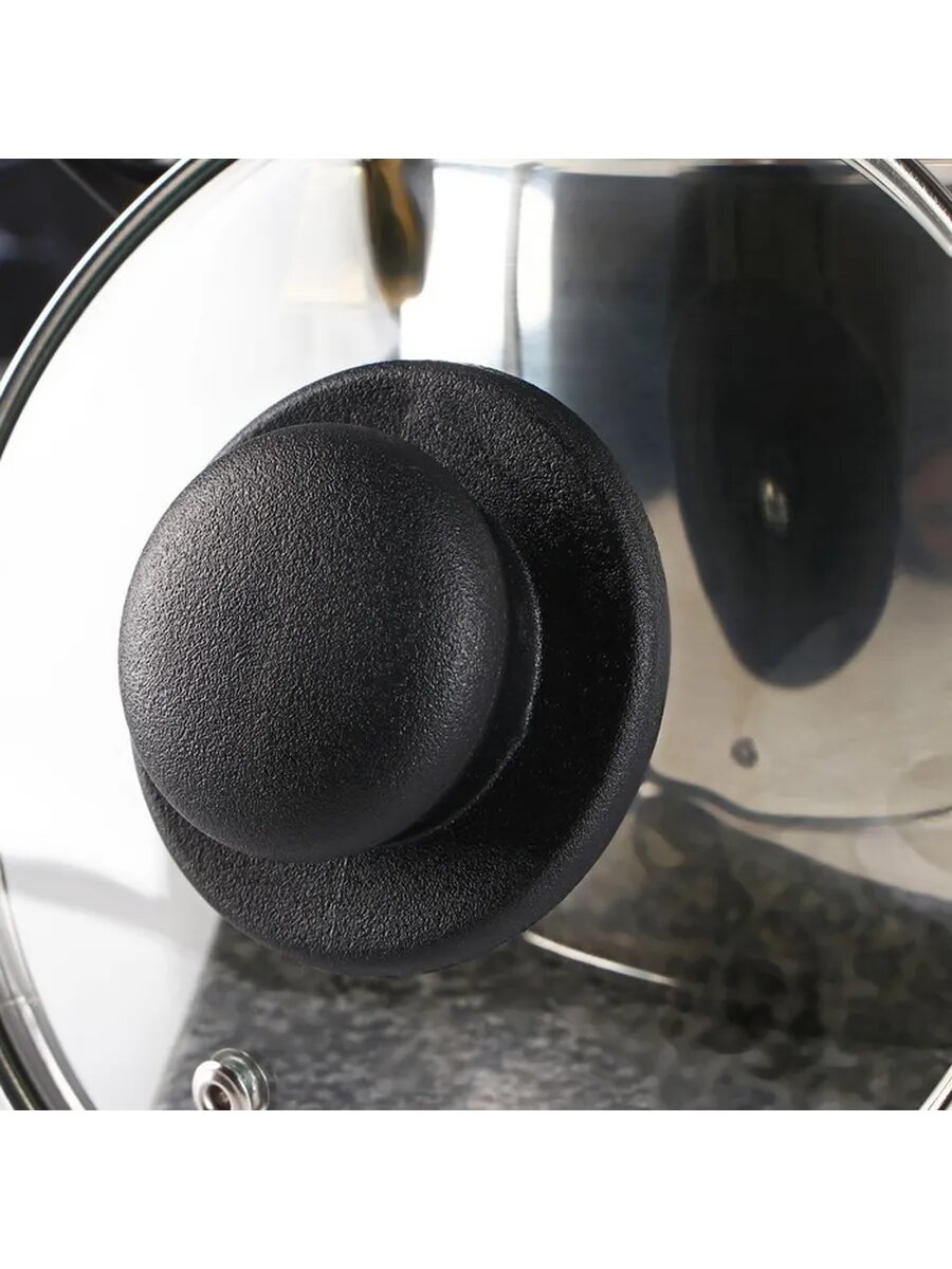 Стеклянная крышка для посуды 16 см с пароотводом