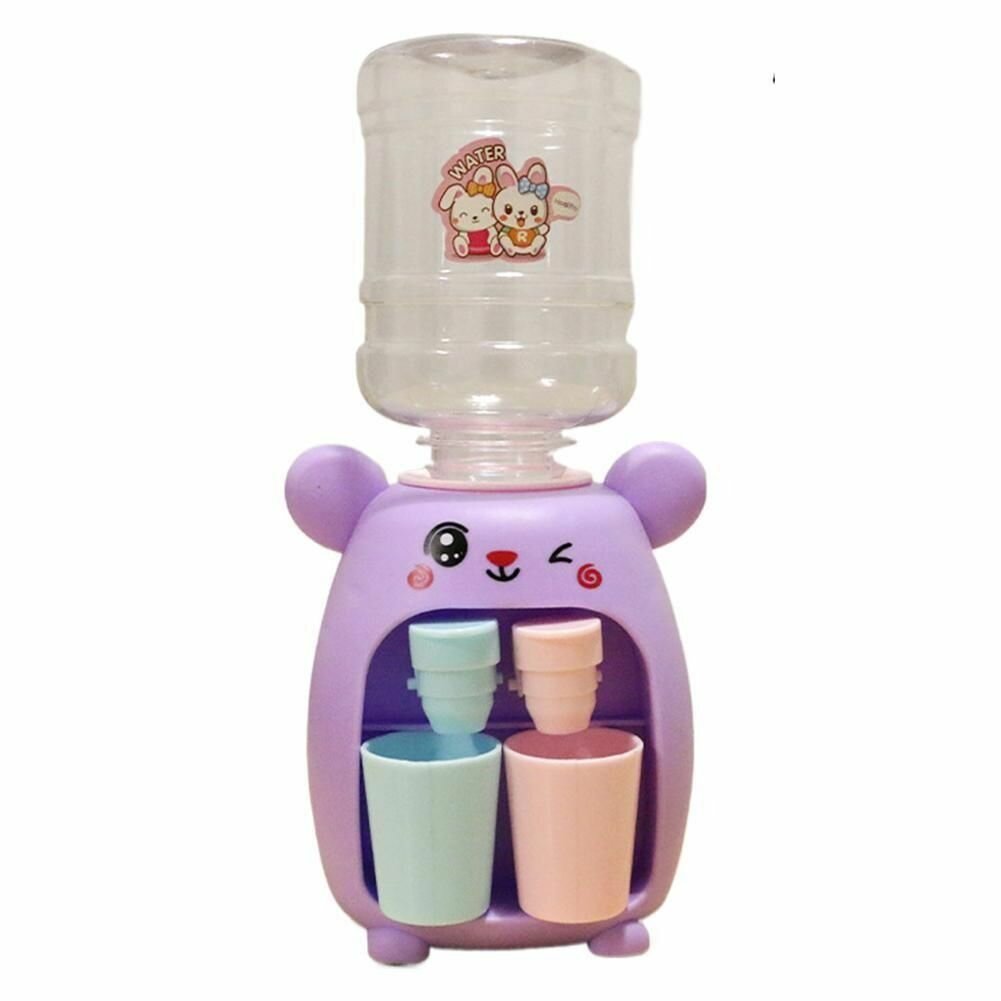 Кулер для воды детский настольный зайчик розовый, мини-диспенсер для ребёнка
