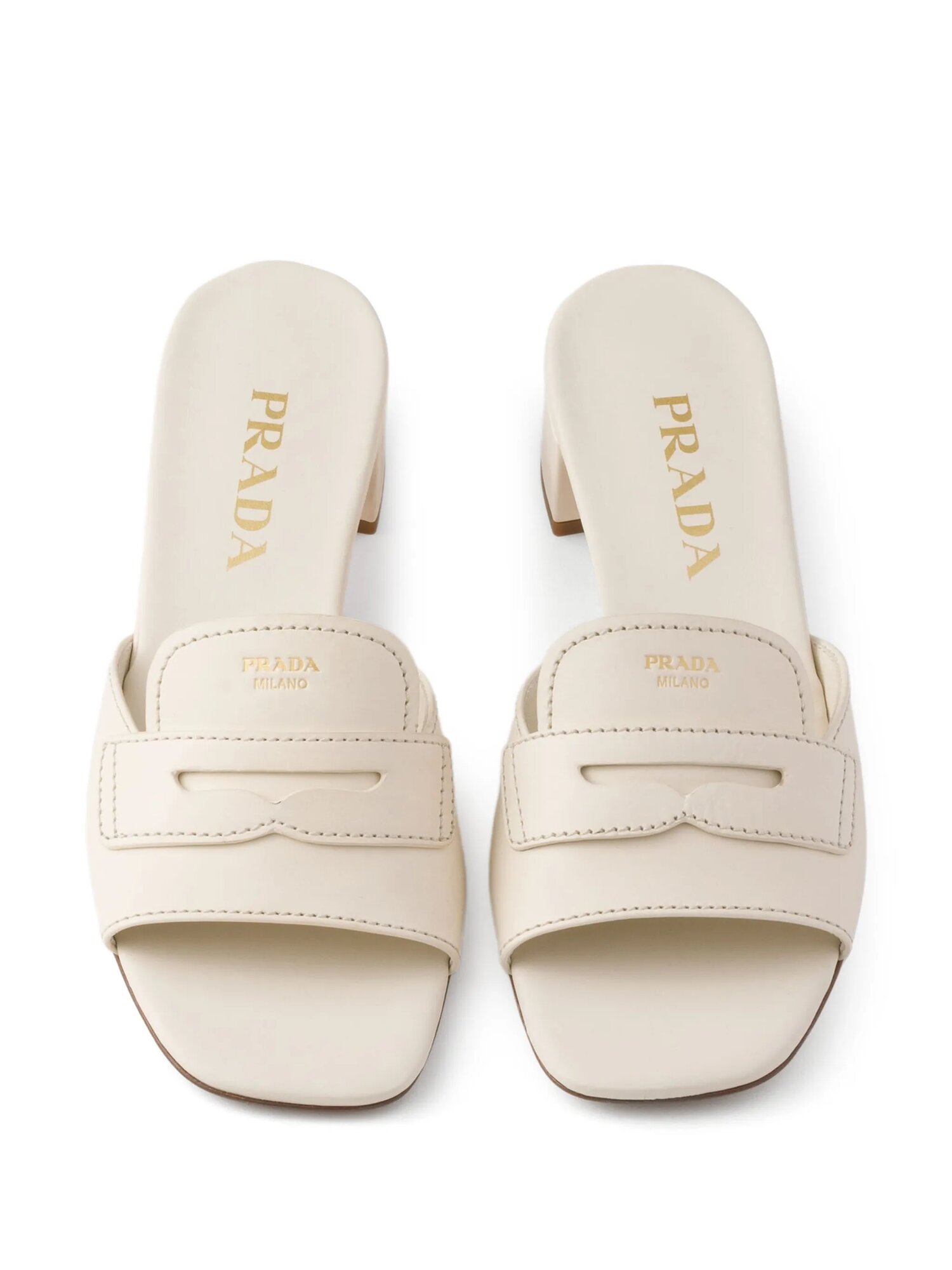 Босоножки Prada Leather sandals, размер 36 EU, разноцветный — фото 1