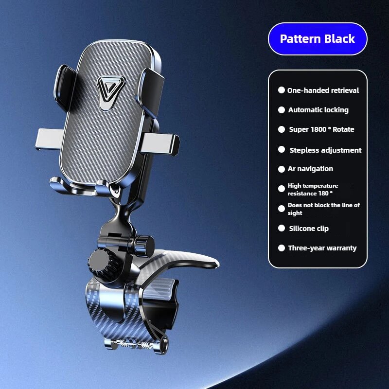 Автомобильный держатель телефона для приборной панели 360° ° Вращающийся держатель сотового телефона для автомобиля, универсальный GPS-навигатор, большой зажим, автомобильное крепление для телефона