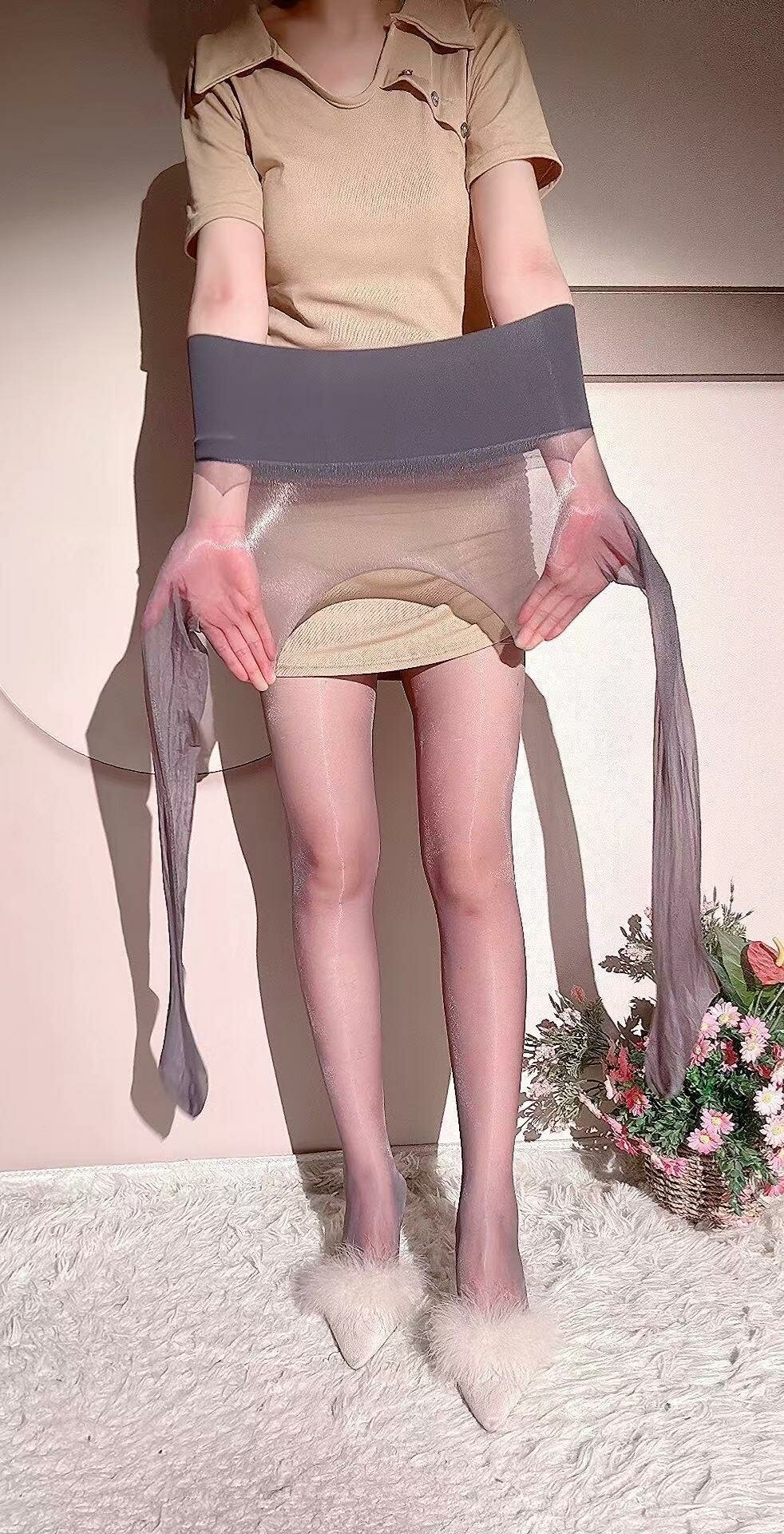 [Преимущество фестиваля Qixi] Ультратонкие шелковистые 5D авроральные бесшовные чулки с высокой эластичностью, водяные блестящие чулки без снятия, черные шелковые сексуальные соблазны