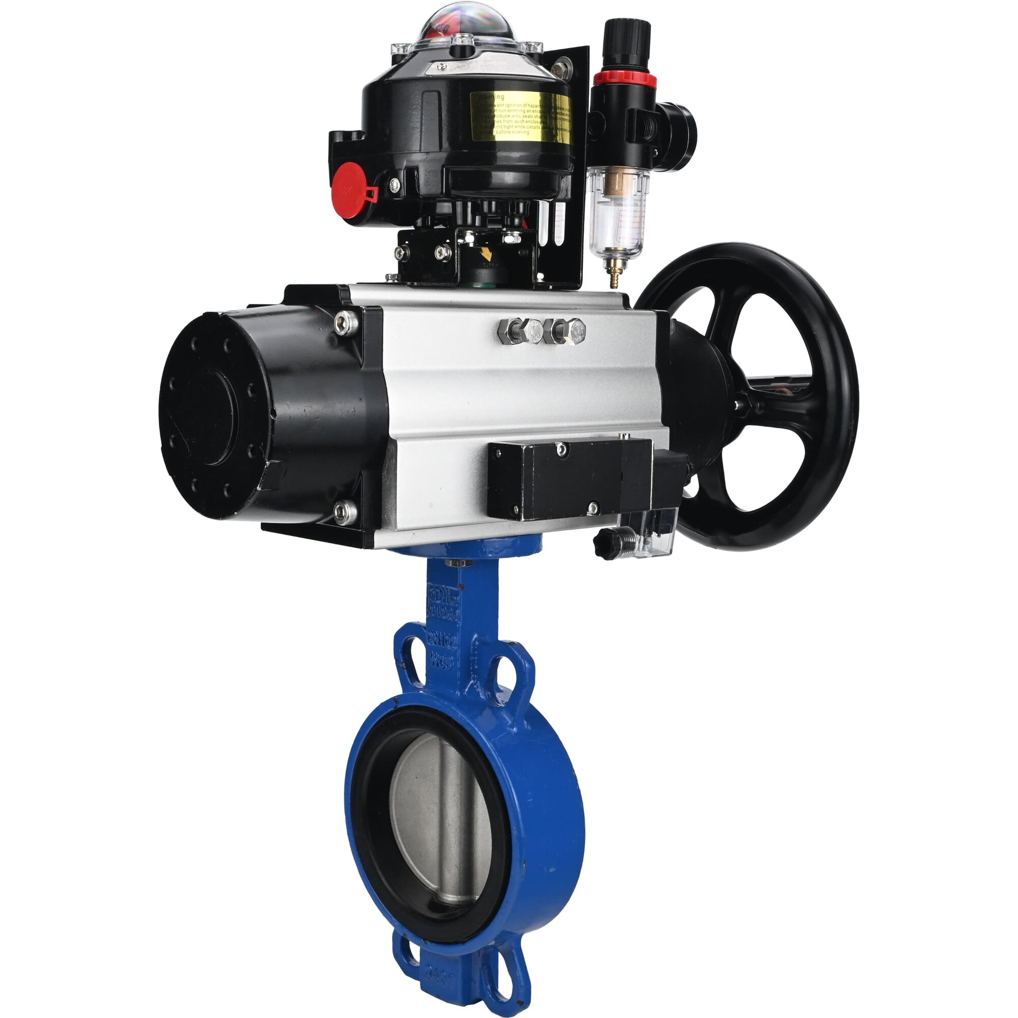 Затвор DN.ru QT450-304-EPDM-2W-Fb-ISO-H Ду125 Ру25 пн. привод DA-105-1, пн. распред. PND1-T10 NAMUR, БКВ LSB-510, БПВ