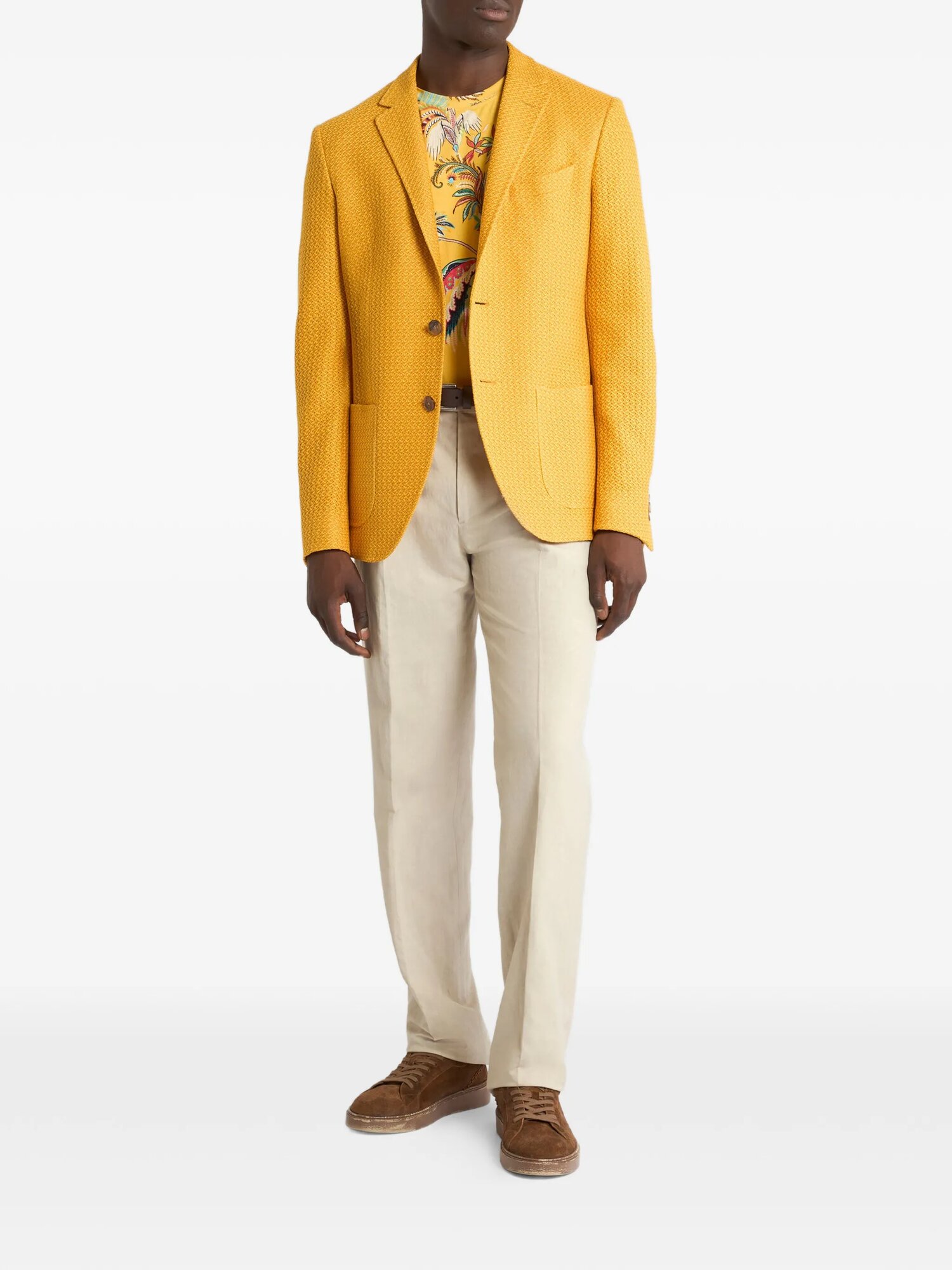 Пиджак ETRO, размер 54, yellow — фото 1