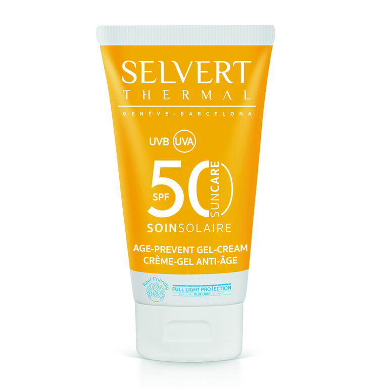 Selvert Thermal Solar Protector Age-Prevent Gel-Cream SPF50 Солнцезащитный крем-гель для предотвращения старения SPF 50 50 мл