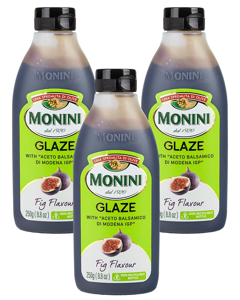 Бальзамический соус Monini со Вкусом Инжира (глазурь) 250 мл - 3 шт