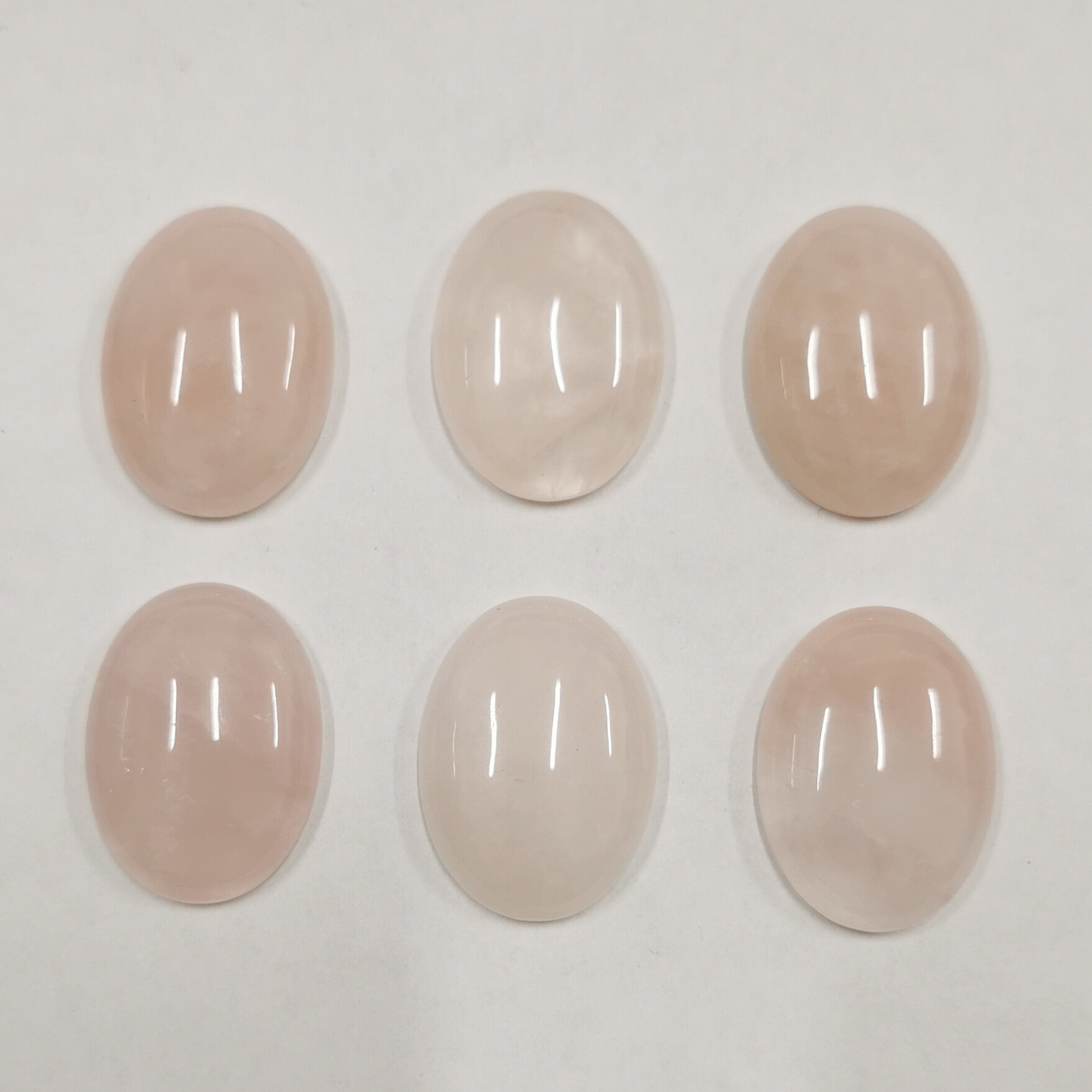 Кабошон каменный, 30х22мм, кварц розовый, 1 шт.