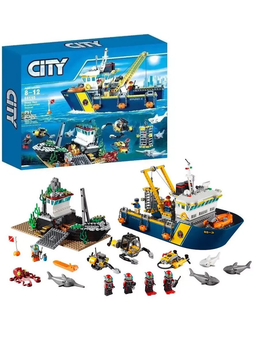 Конструктор Корабль исследователей морских глубин 717 дет