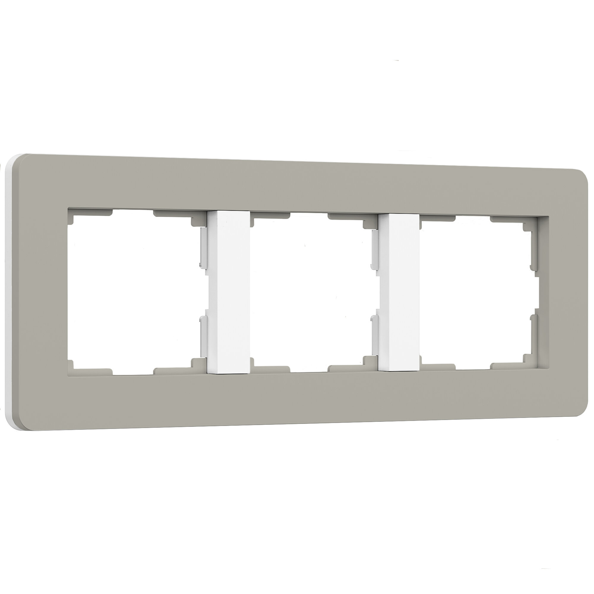Рамка на 3 поста Werkel Split W0033067 soft-touch дымчатый / белый