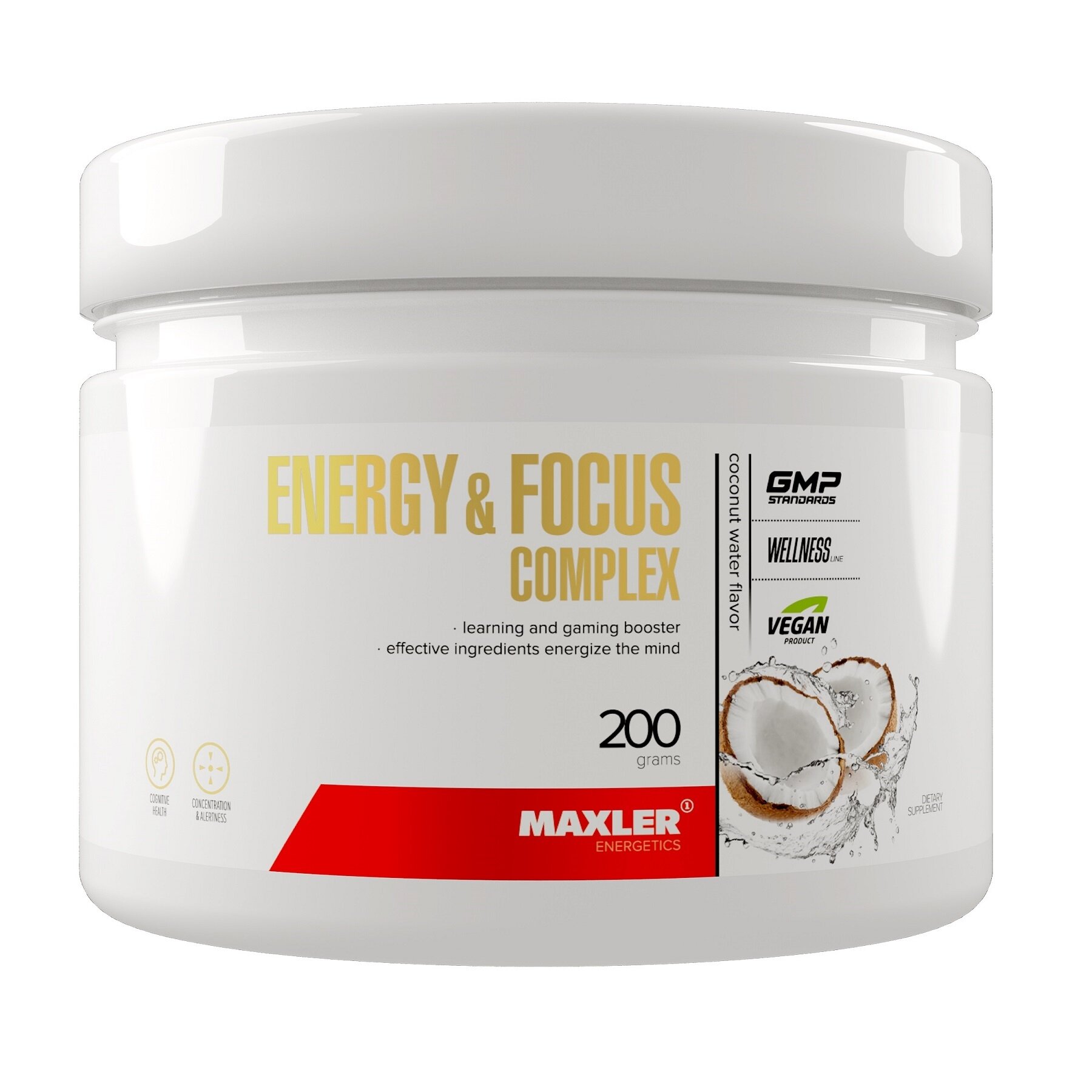Предтренировочный комплекс Energy and Focus Complex 200 гр (Maxler) Кокосовая вода