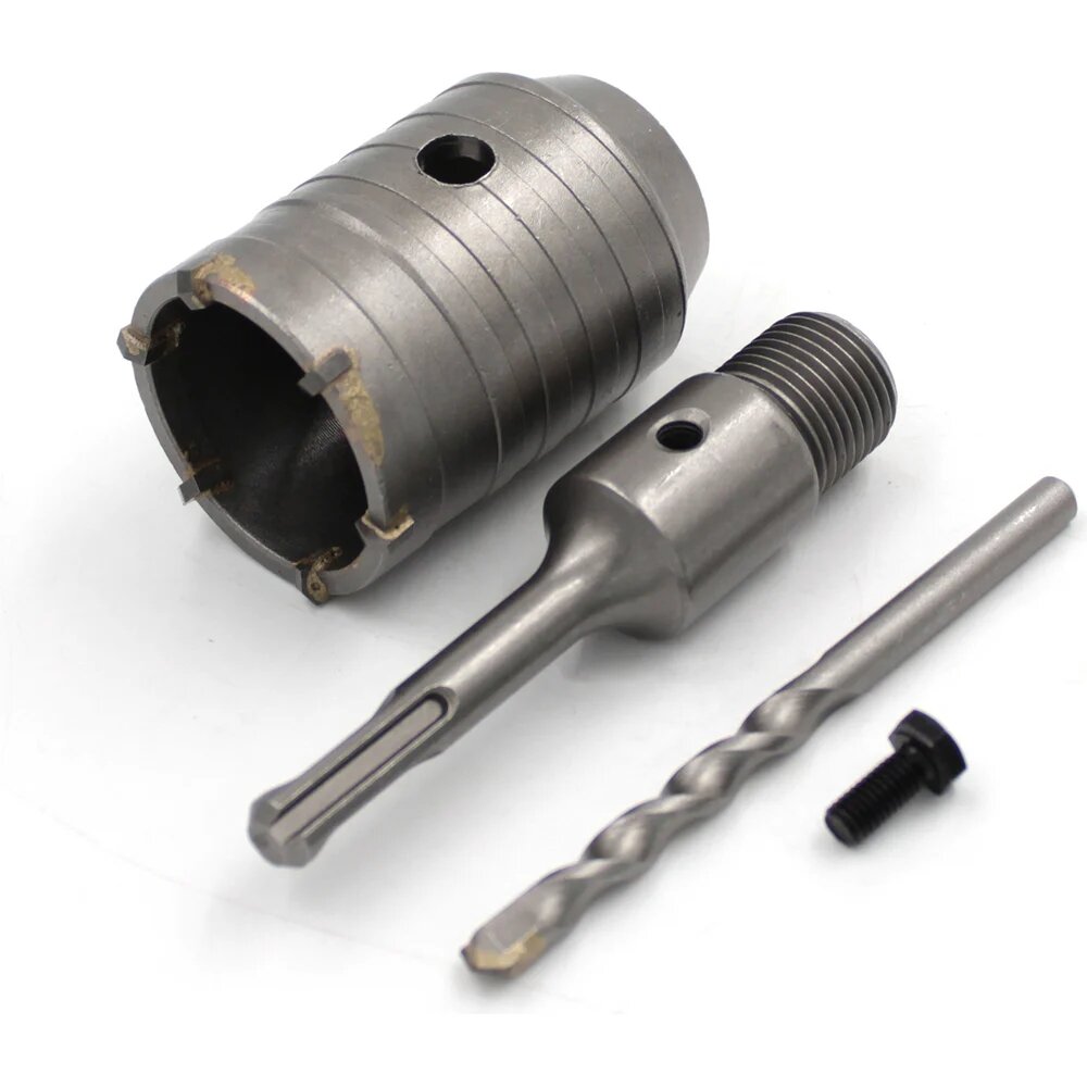 Сверло корончатое по бетону 50 мм, YG8C + переходник SDS-Plus 22х110 мм KUBIS 07-02-3501