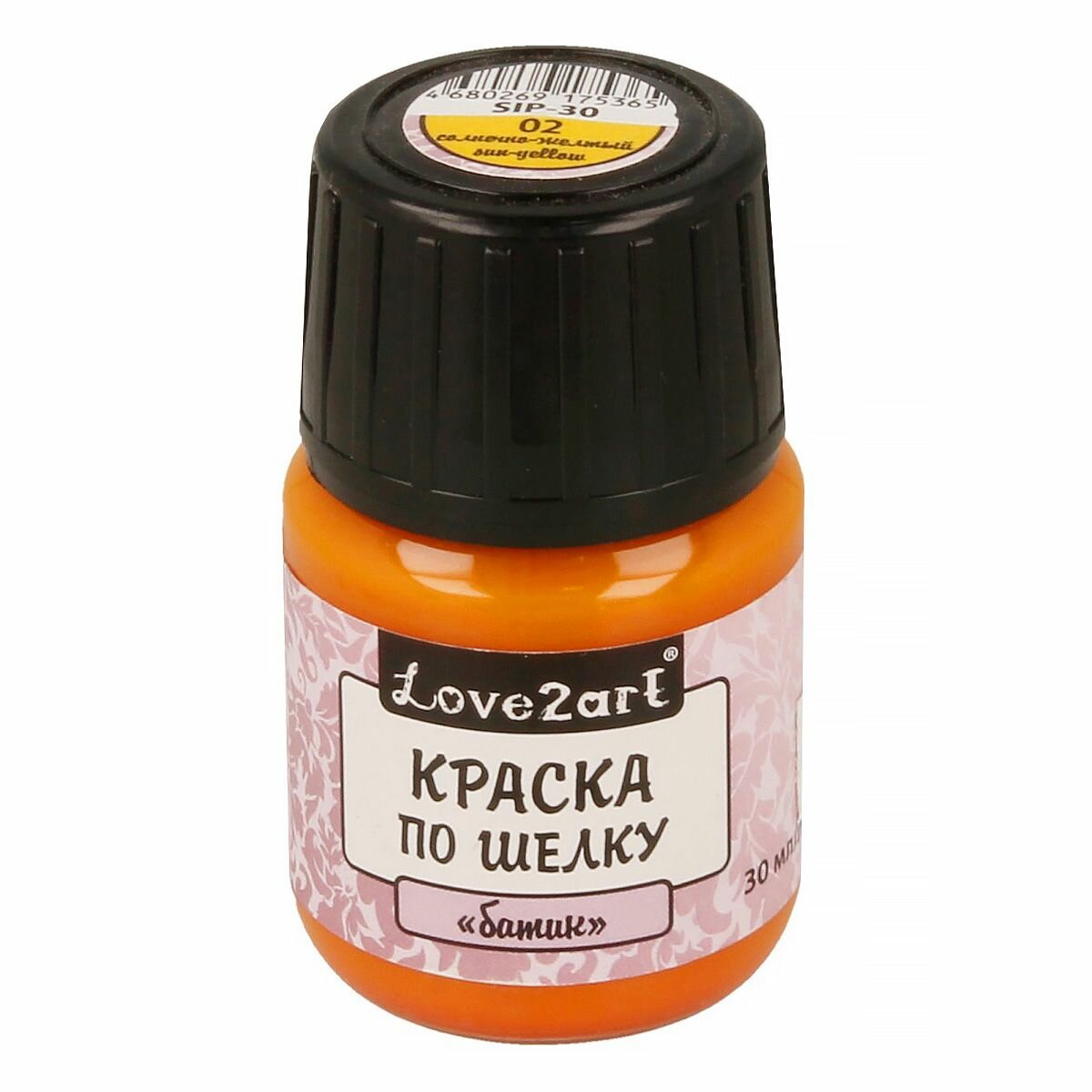 Краска по шелку "батик"Love2art" SIP-30 30 мл 02 солнечно-желтый