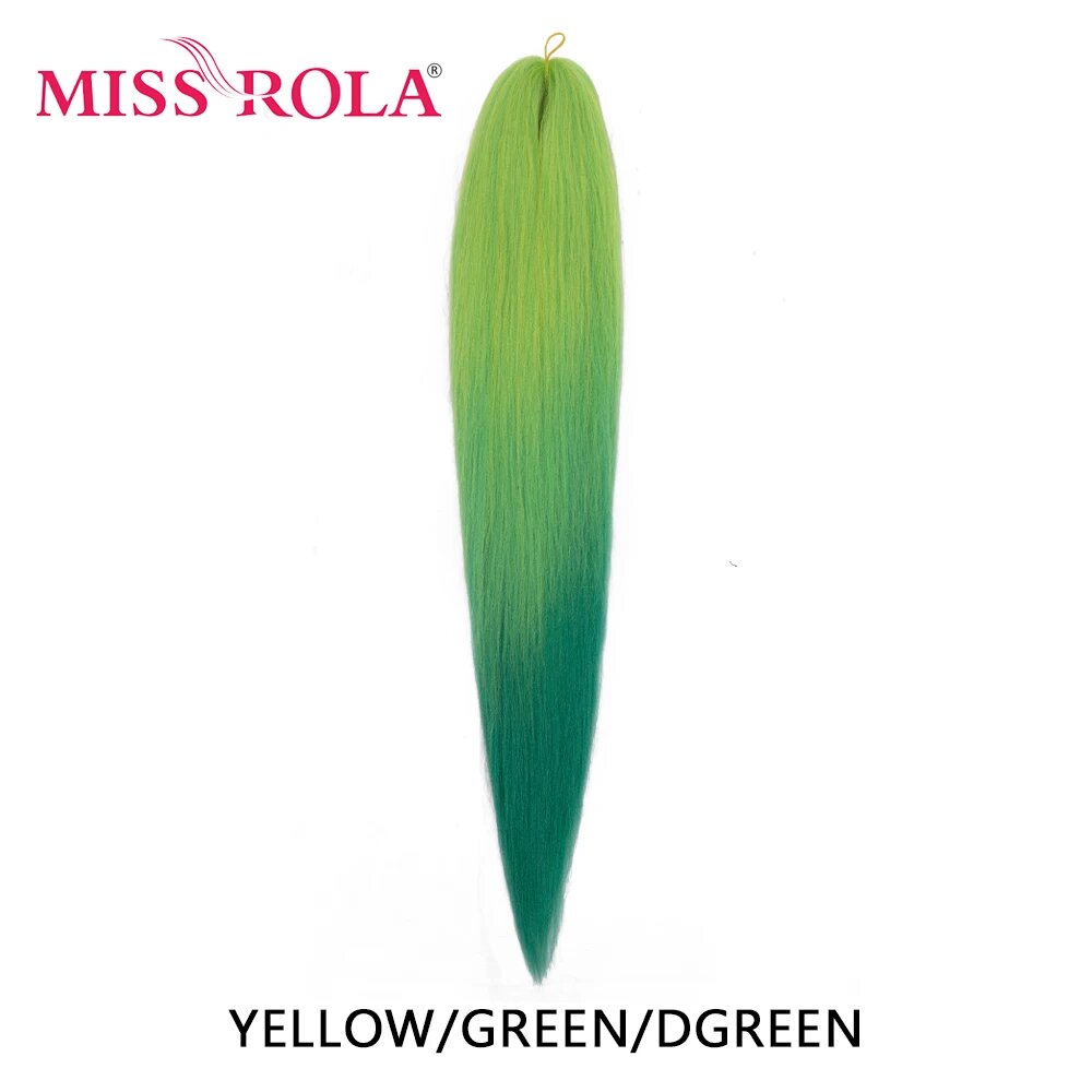 Miss Rola косы канекалон 30 дюймов, YELLOW GREEN DGR