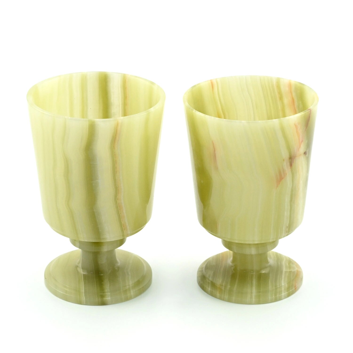 Бокалы коктейльные из натурального камня 2 шт 85*85*130мм в бархатной упаковке .