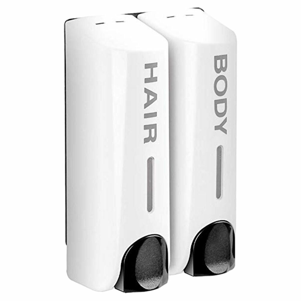 Дозатор для жидкого мыла настенный двойной белый