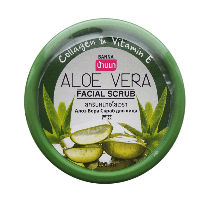 Крем-скраб умывалка для лица Banna "Алое вера" с коллагеном и витамином E 100 мл.