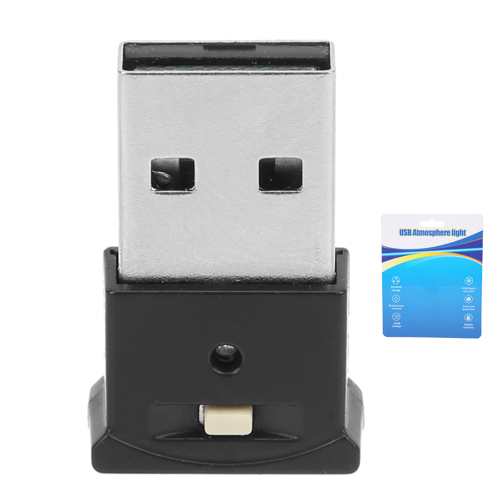 USB LED Ambient Light 8 Colors RGB Dynamic Change Brightness Adjustable Mini Interior Decorative Lamp